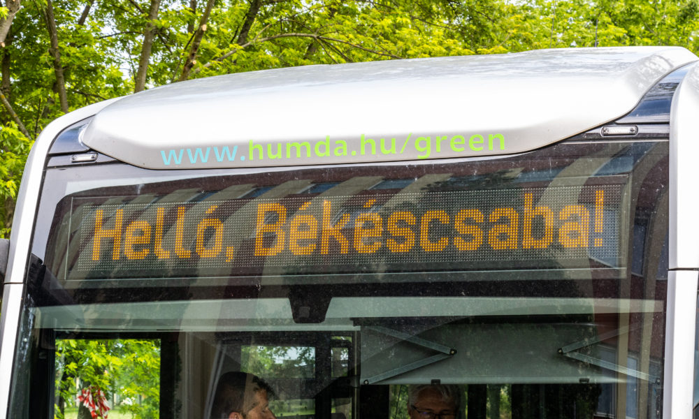 Második alkalommal közlekedik elektromos busz Békéscsabán a Zöld Busz ...